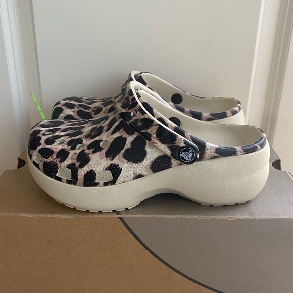 CROCS | Shoes | Rare Crocs Animal Print Women Platform Clog W 6 | Poshmark